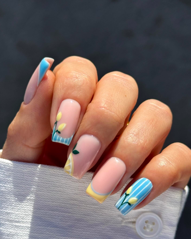30 Cute Lemon And Blue Nails You Need To Try This Summer Prada Pearls 30 Cute Lemon And Blue Nails You Need To Try This Summer Prada Pearls