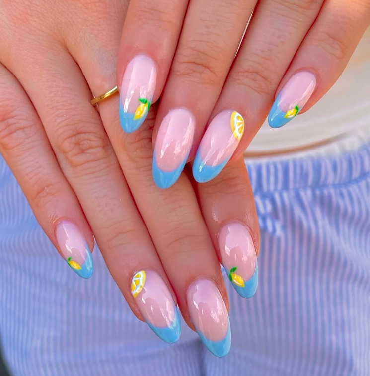 30 Cute Lemon And Blue Nails You Need To Try This Summer Prada Pearls 30 Cute Lemon And Blue Nails You Need To Try This Summer Prada Pearls